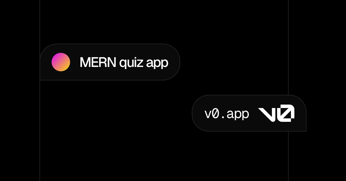 MERN quiz app – v0 by Vercel