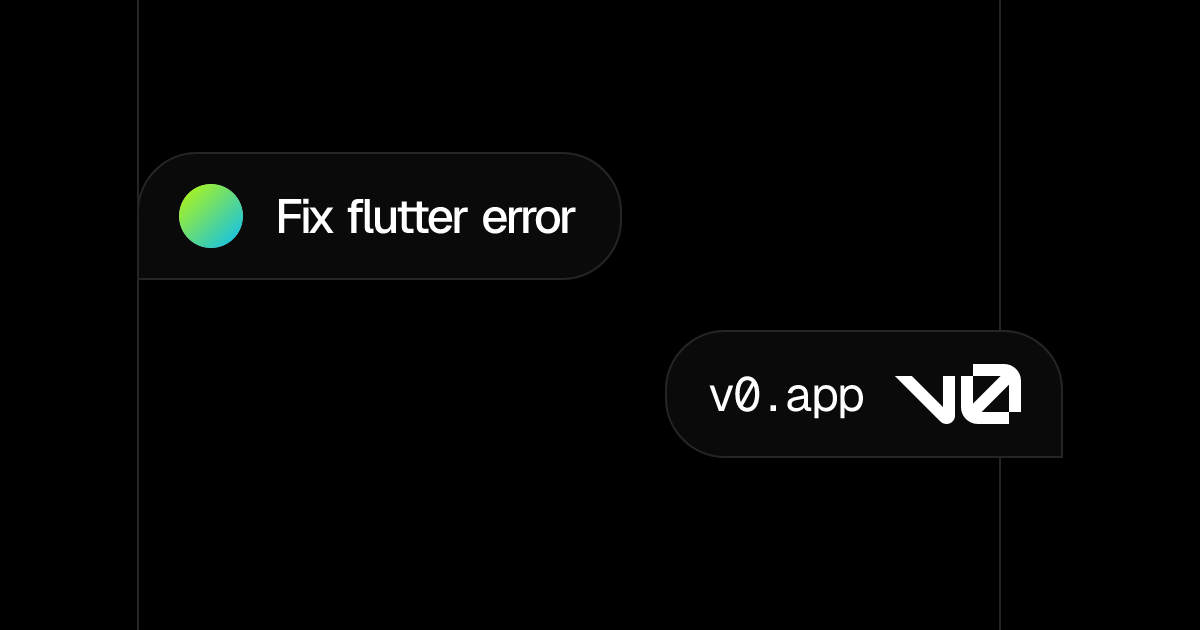 Fix Flutter Error V0 By Vercel