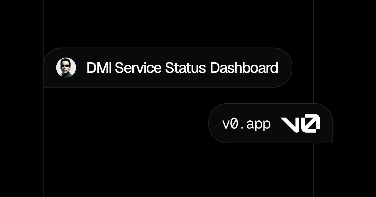 DMI Service Status Dashboard – v0 by Vercel