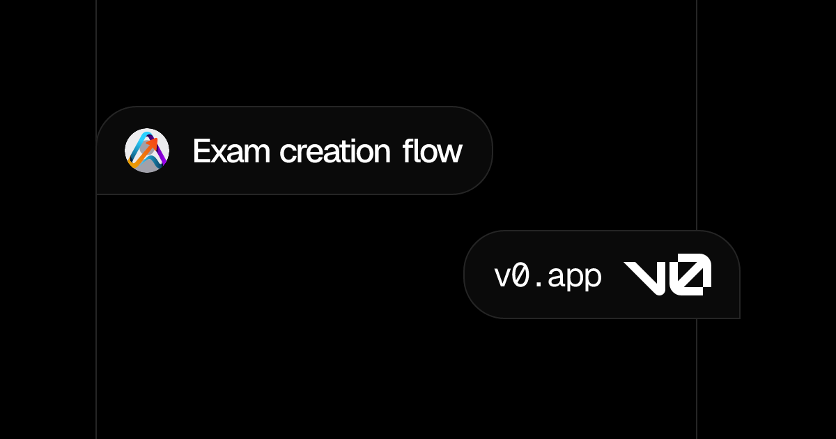 Exam creation flow - v0 by Vercel