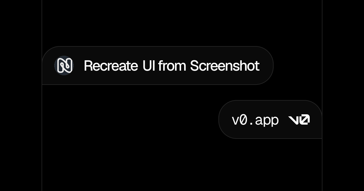 Recreate UI from Screenshot – v0 by Vercel