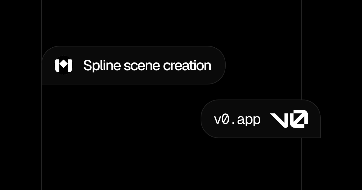 Spline scene creation – v0 by Vercel