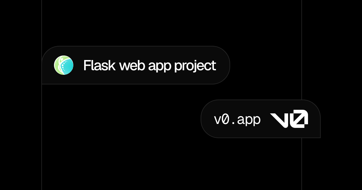 Flask web app project – v0 by Vercel