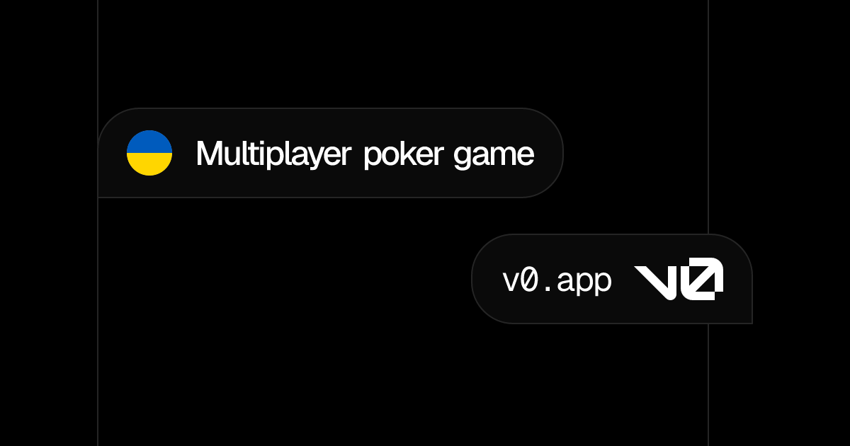 Multiplayer poker game – v0 by Vercel