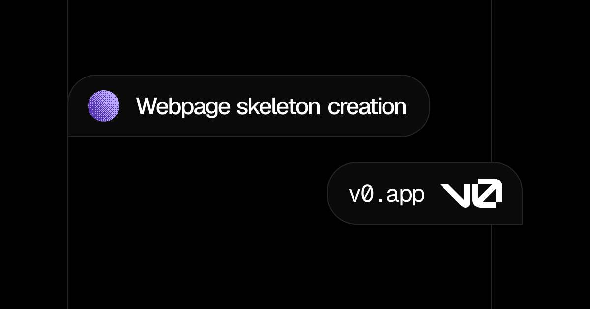Webpage skeleton creation – v0 by Vercel