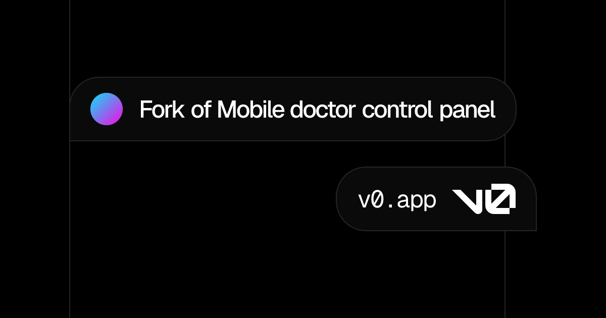 Fork of Mobile doctor control panel – v0 by Vercel