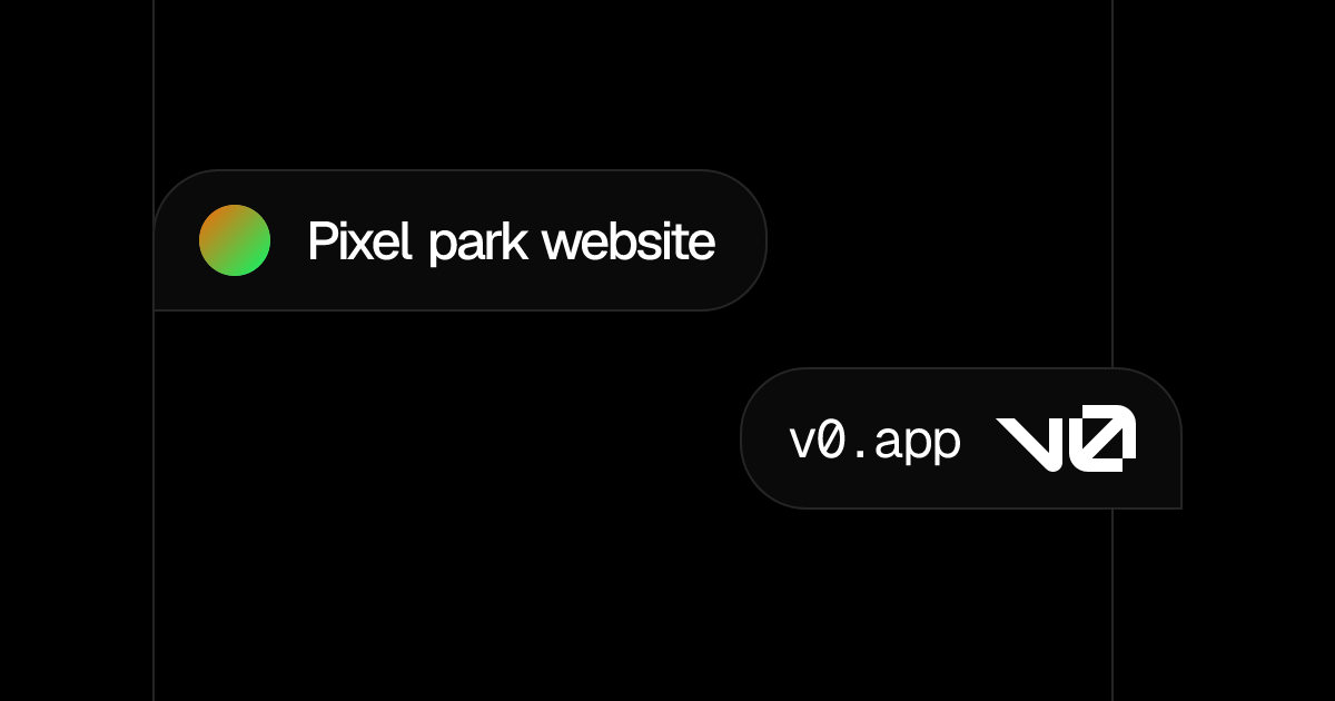 Pixel park website – v0 by Vercel