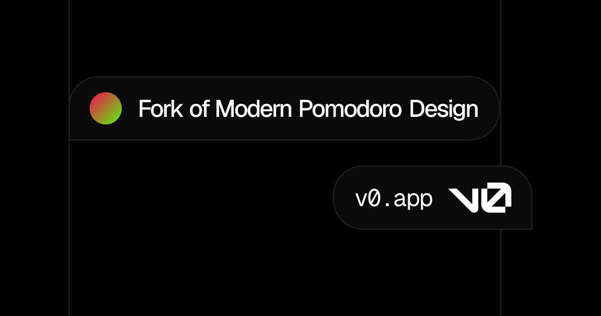 Fork of Modern Pomodoro Design – v0 by Vercel