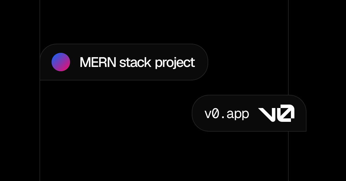 MERN stack project – v0 by Vercel