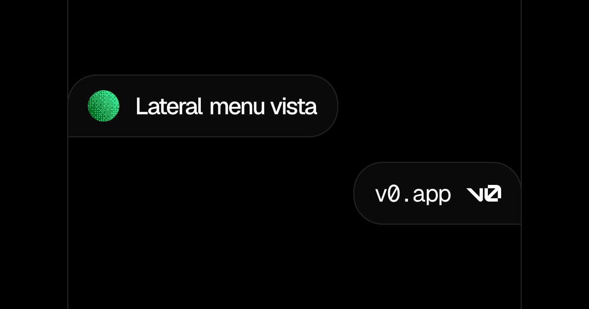 Lateral menu vista – v0 by Vercel