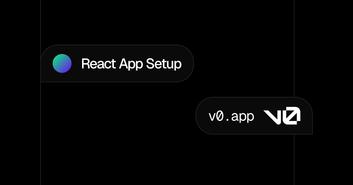 React App Setup – v0 by Vercel