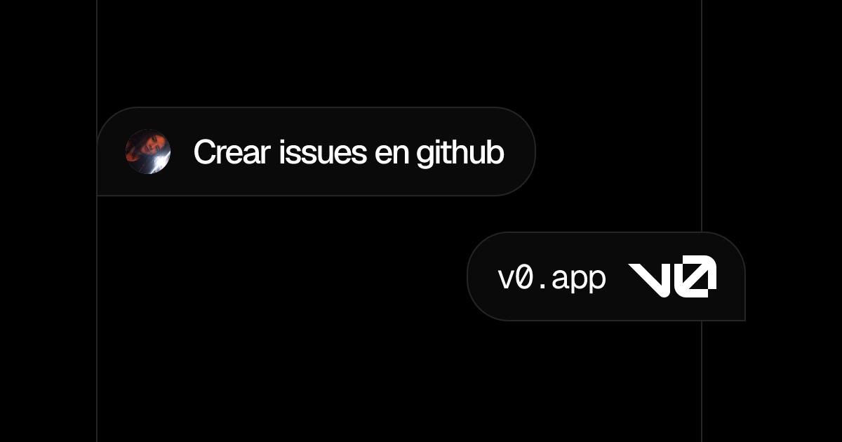 Crear issues en github – v0 by Vercel