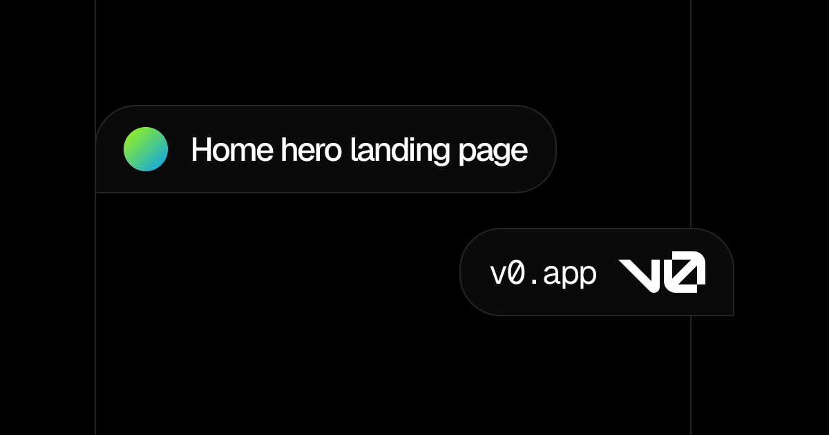 Home hero landing page – v0 by Vercel
