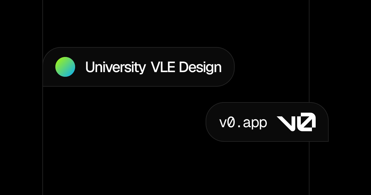 University VLE Design – v0 by Vercel